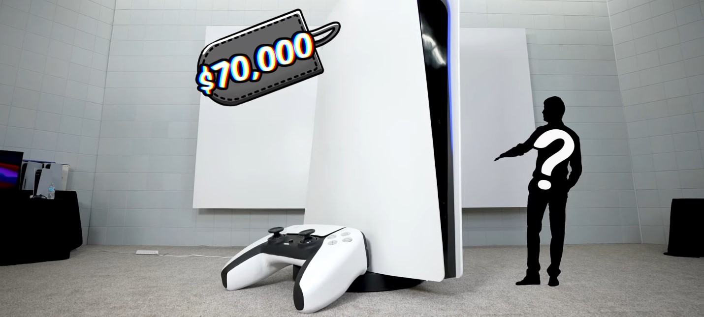 Ютубер купил огромную трехметровую PS5 с гигантским геймпадом - Shazoo