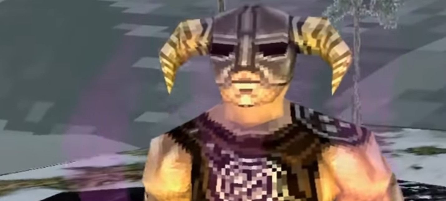 Так бы могла выглядеть Skyrim на PS1 - Shazoo