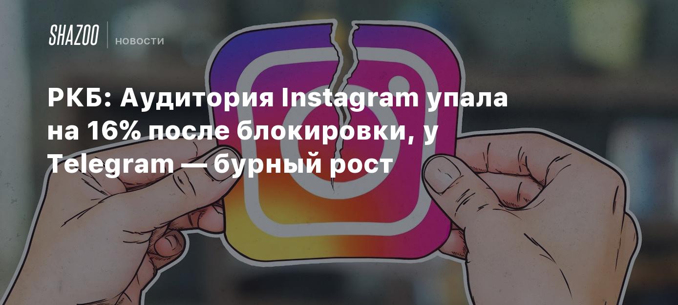 РБК: Аудитория Instagram упала на 16% после блокировки, у Telegram ...