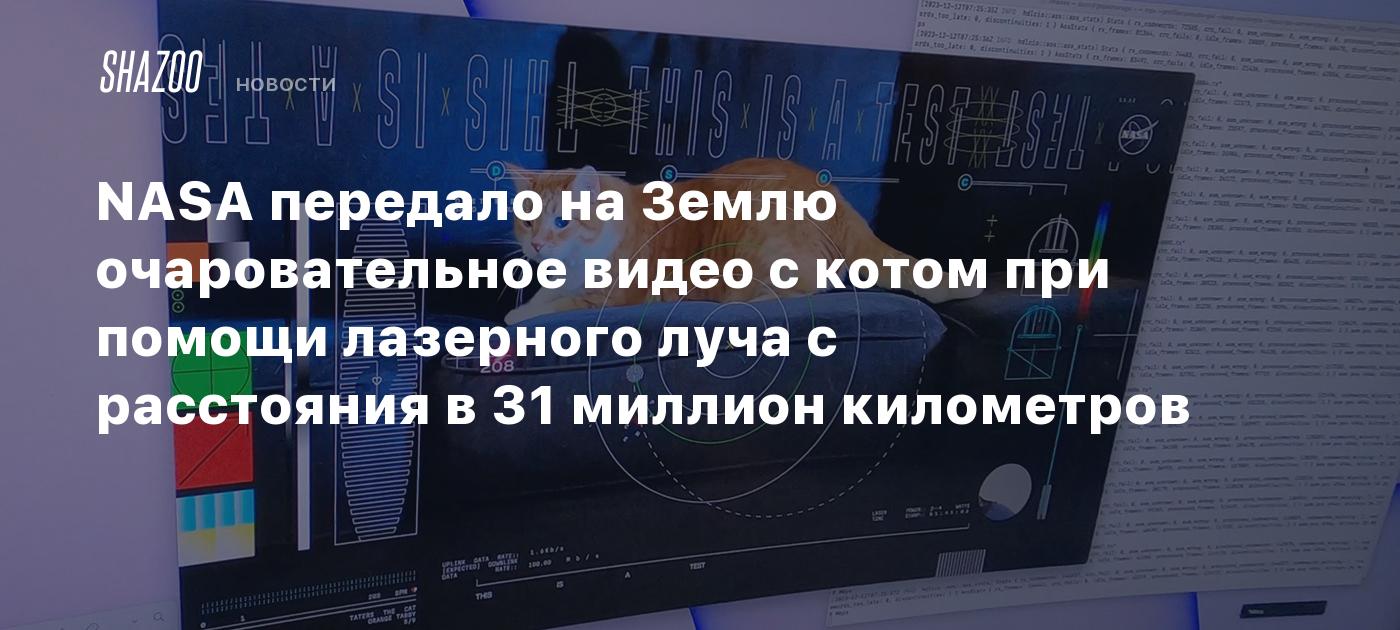 NASA передало на Землю очаровательное видео с котом при помощи лазерного луча с расстояния в 31 ...