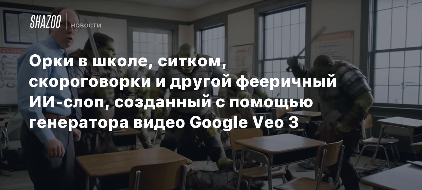 Орки в школе, ситком, скороговорки и другой фееричный ИИ-слоп, созданный с помощью генератора ...
