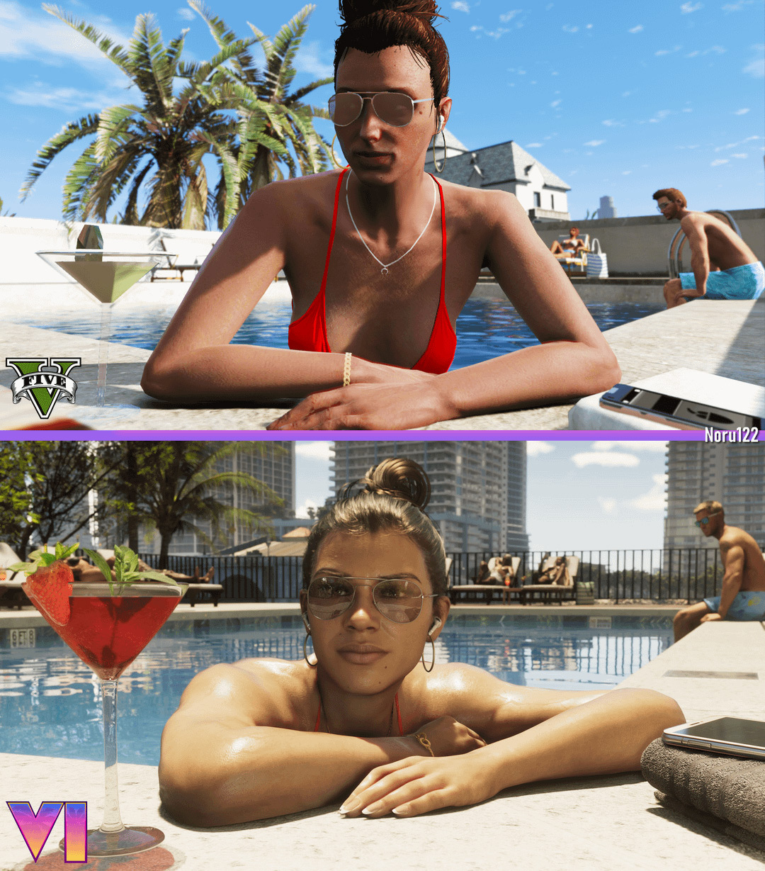 Фанат воссоздал сцены из трейлера GTA 6 в GTA 5 для максимально честного сравнения - Shazoo