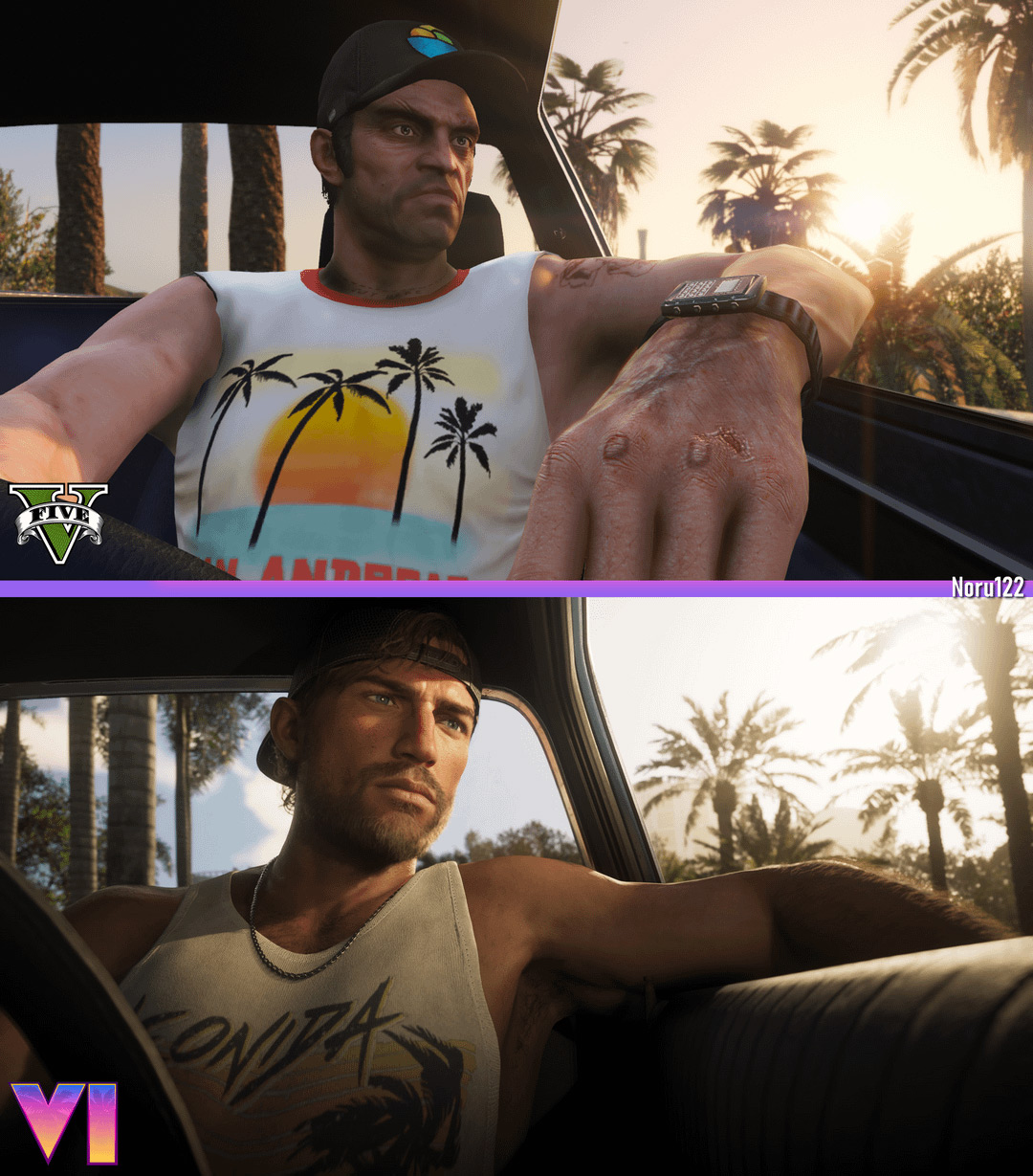 Фанат воссоздал сцены из трейлера GTA 6 в GTA 5 для максимально честного сравнения - Shazoo